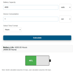 Online Battery Life Calculator