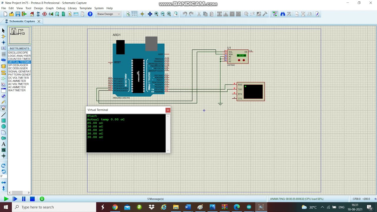 Interfacing LM75 Temperature Sensor Module with Arduino